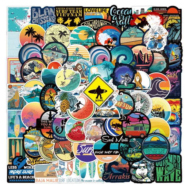 Cool Surf Stickers