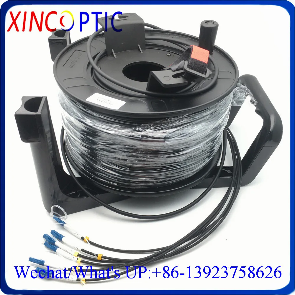100M MM,6C,OM3-300,LSZH/TPU Armored Black Cable,4.8mm,6Cores LC-LC/ST ...