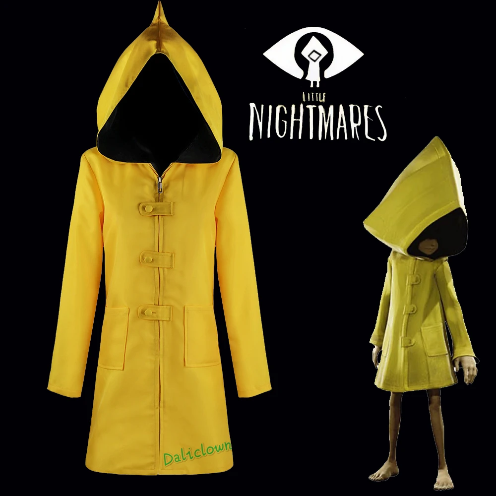Jogo Little Nightmares Seis Cosplay Traje Amarelo Com Capuz Casaco ...