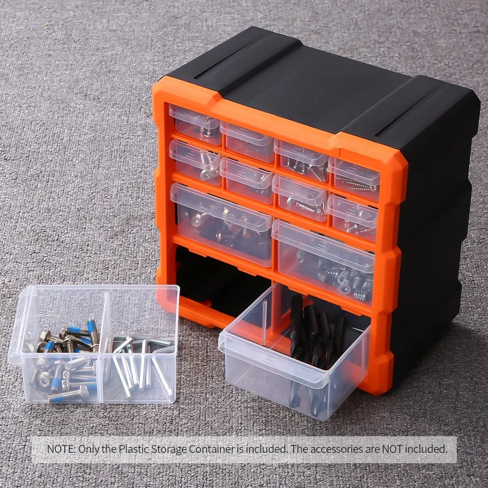 Drawer Plastic Parts Storage Box Multiple Compartments Slot Hardware ...