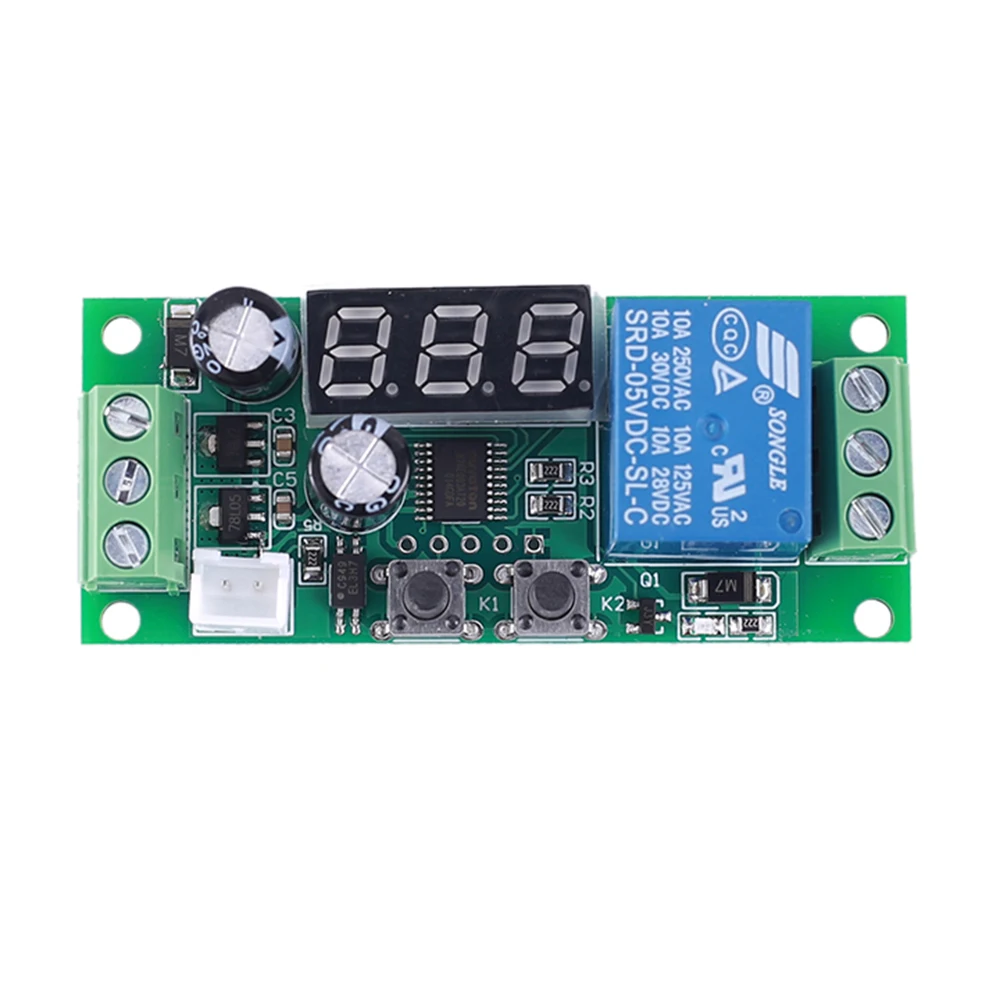 Dc 5V Gomb Vezérlő Kapcsoló Magas Szintű Jelzőtámasz Visszaszámláló Relé Modul Led Kijelző – FIXO.hu