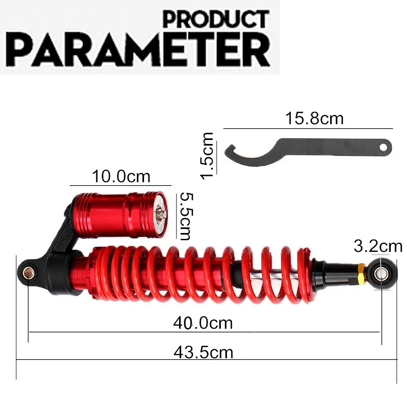 12.5" shock absorber Universal 320mm Motorcycle Air Shock Absorber Rear ...
