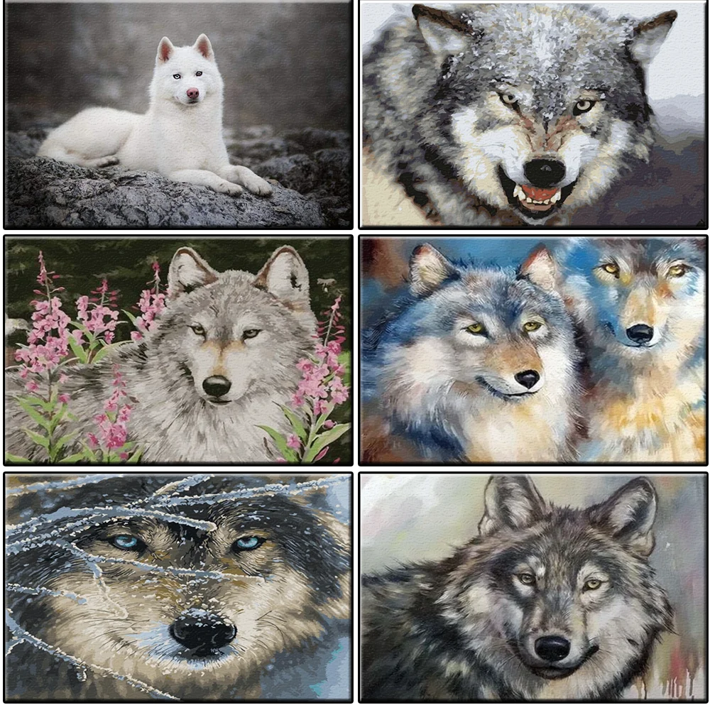 Acrylic Paintings Of Wolves