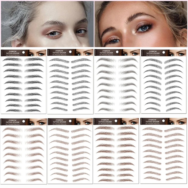 30pair3sheet Eyebrows Sticker Water Transfer Hair-like Eye Brow Tattoo ...