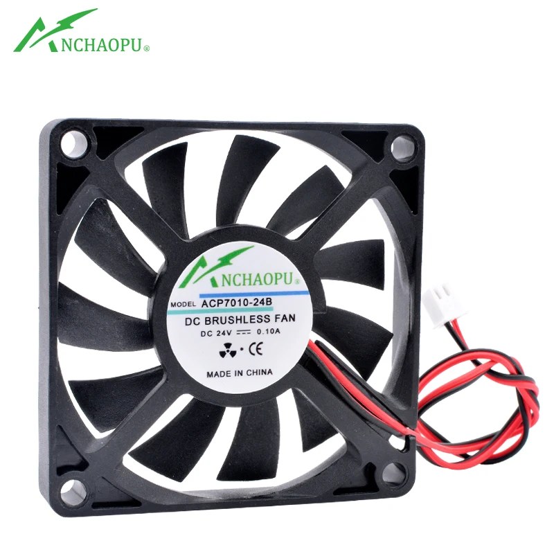 ACP7010-7cm-70mm-fan-70x70x10mm-DC5V-12V-24V-2pin-cooling-fan-for-CPU ...