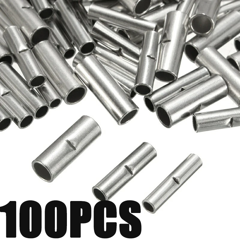 100pcs Tin-coated Copper Material Uninsulated Terminal 0.5mm2-6.0mm2 ...