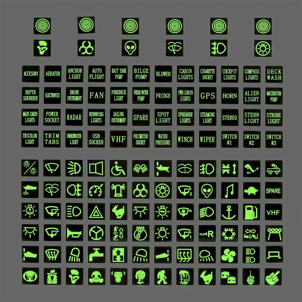 LEEPEE PVC Luminous Car Sticker Truck Instrument Circuit Panel Decal ...