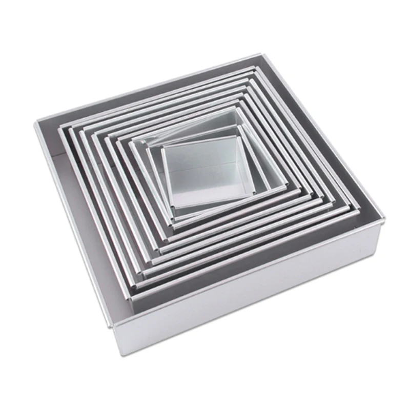 1pcs-4-5-6-7-8-10inch-Square-Cake-Mold-Aluminum-Alloy-Non-stick-Bottom ...