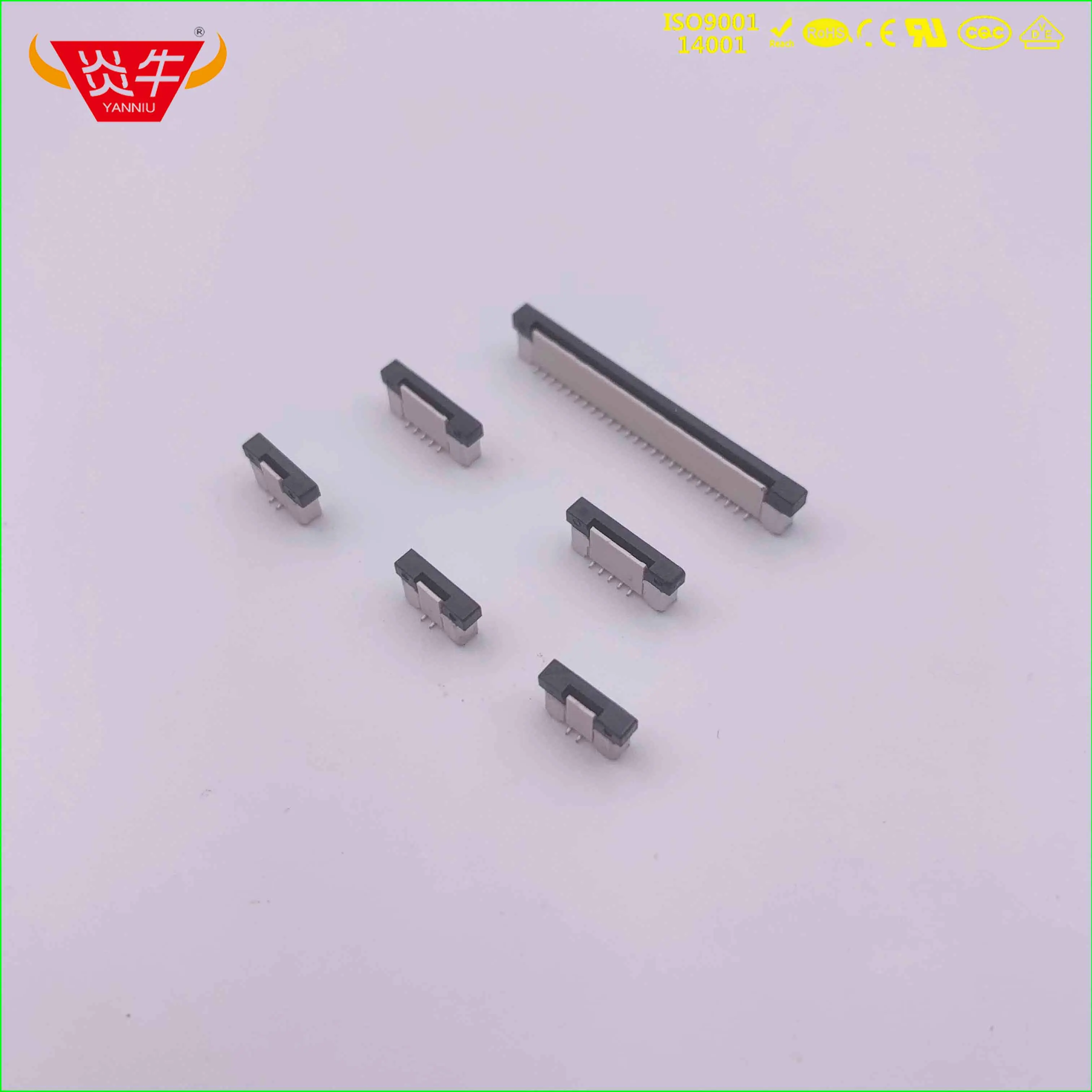 1.0 มม.SMT SMD 4p ~ 32p ลิ้นชักประเภทริบบิ้น Flat Connector ติดตั้ง ...