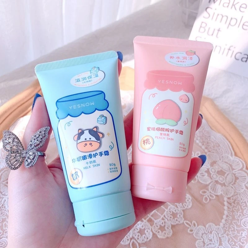 Peach Hand Cream Mini Cute Hand Lotions Milk Nourishing Anti-aging Hand ...