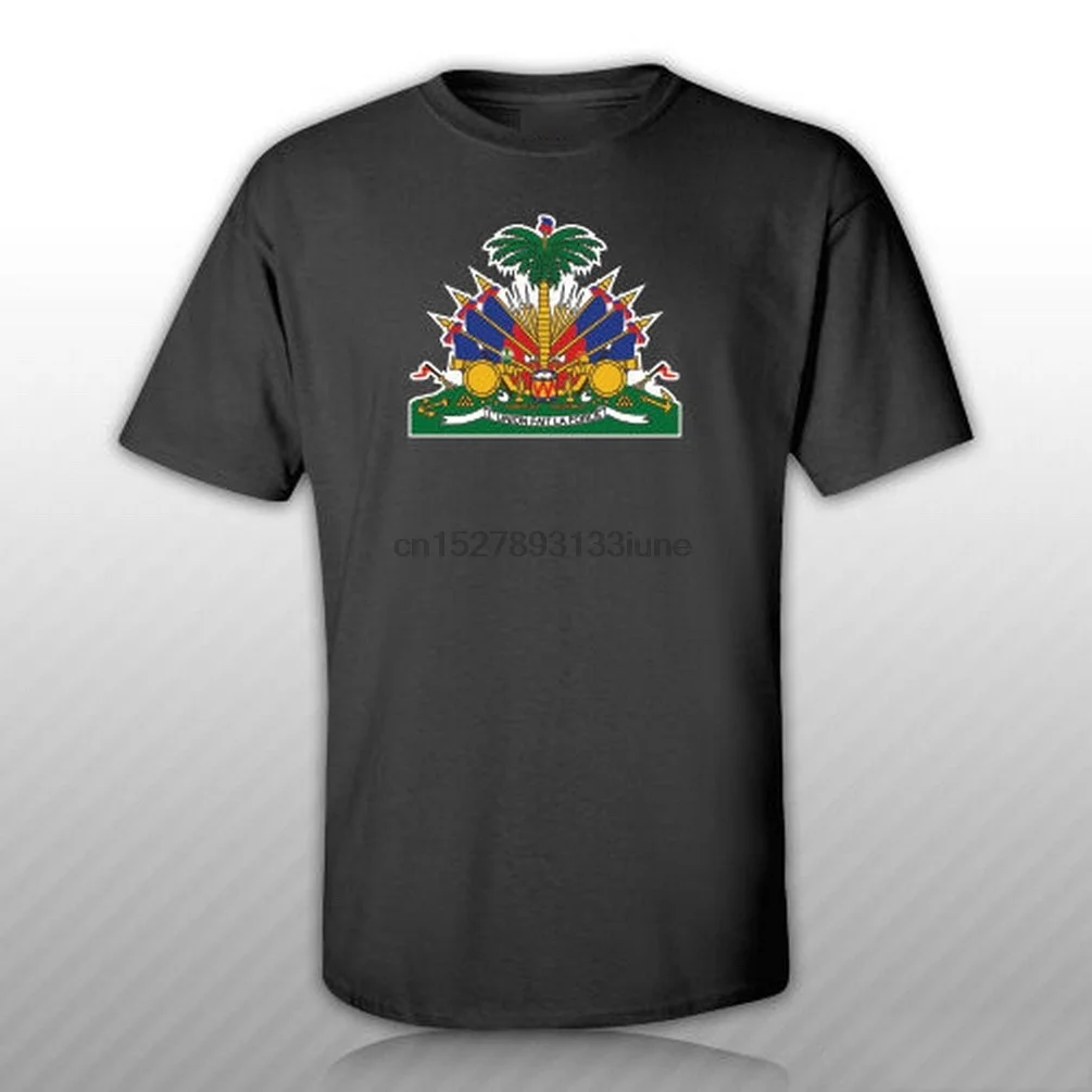 Haitian Coat Of Arms T Shirt Tee Shirt Free Sticker Haiti Flag Hti Ht