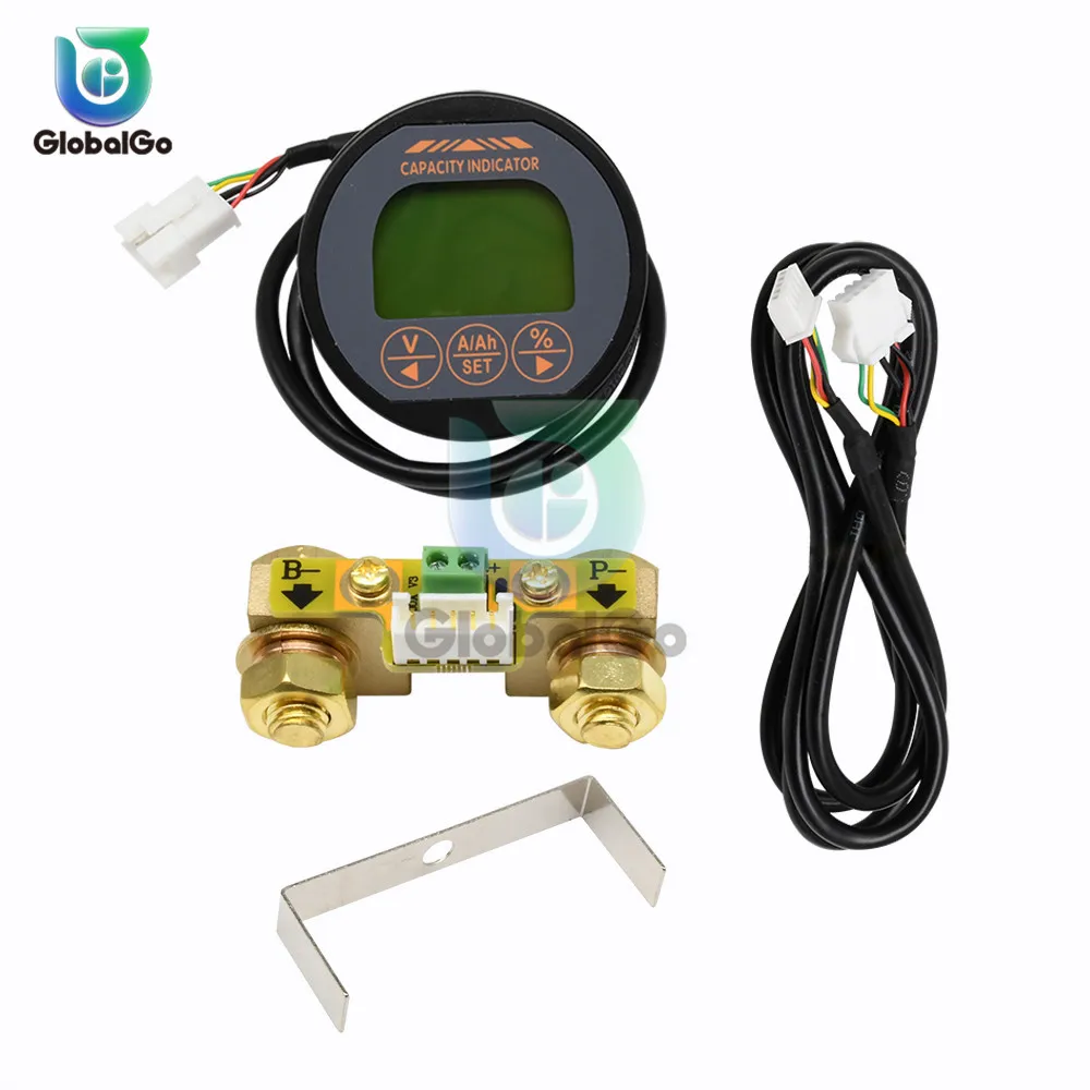 DC 8-80V 50A 100A 350A Display Battery Capacity Meter Indicate Volt ...