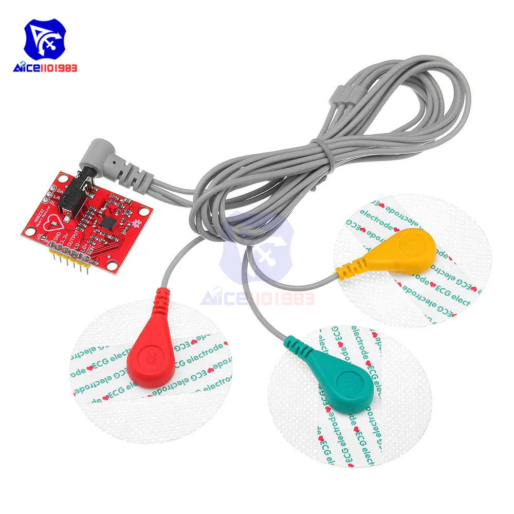 diymore-AD8232-Measurement-Pulse-Heart-Monitoring-Heartbeat-Sensor ...