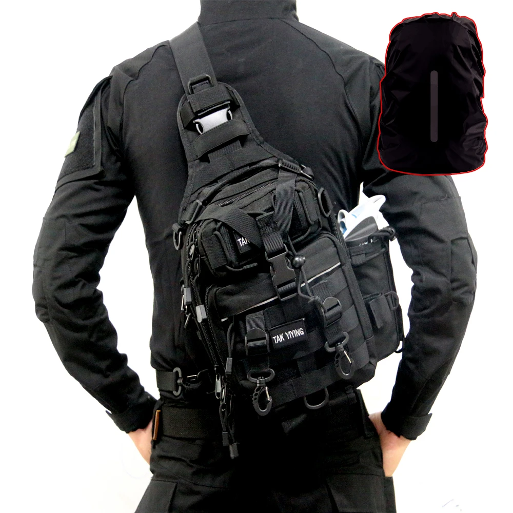 Tactical Sling Backpack Waterproof Shoulder Bag With Waterproof ...