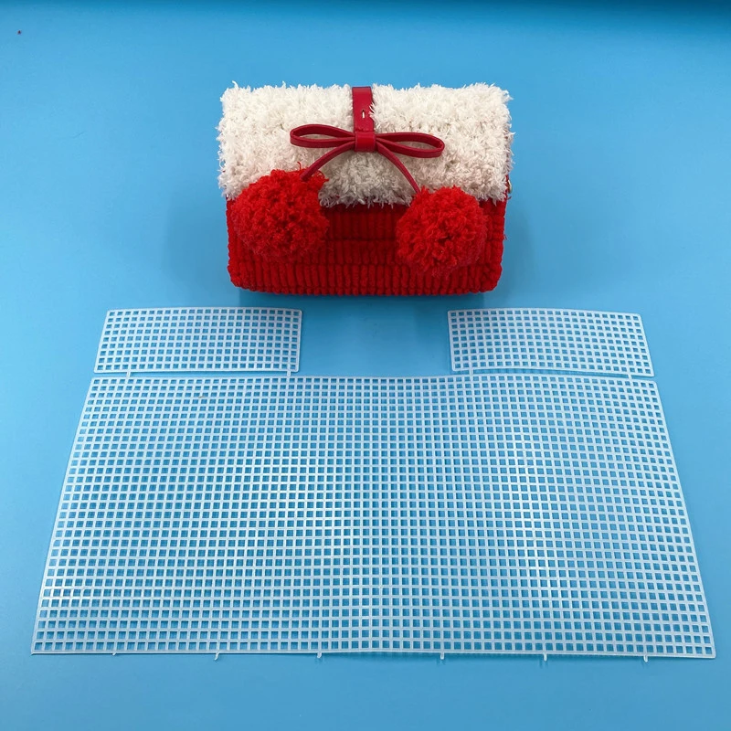 Cute Bags DIY Woven Grid Plate Practical Plastic Mesh Cloth Bag Rug ...
