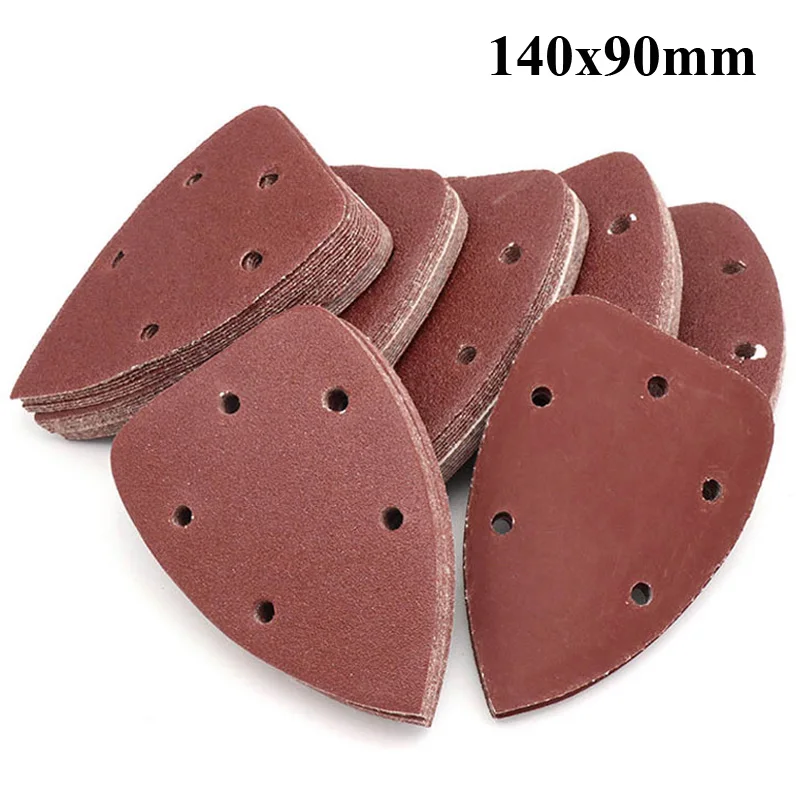 10pcs 140x90mm Self-adhesive Sandpaper Triangle Sander Sand Paper Hook ...