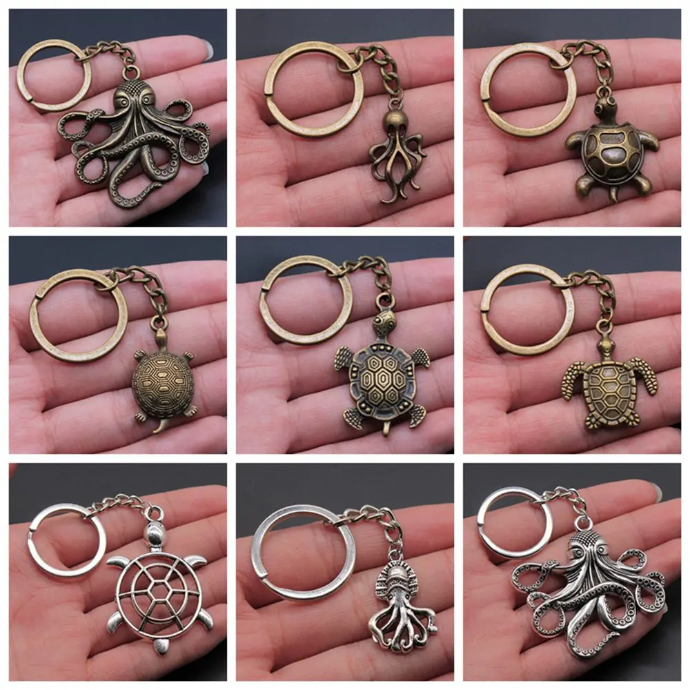 1 Piece Keychain Turtle And Octopus key rings fashion hot sale key ...
