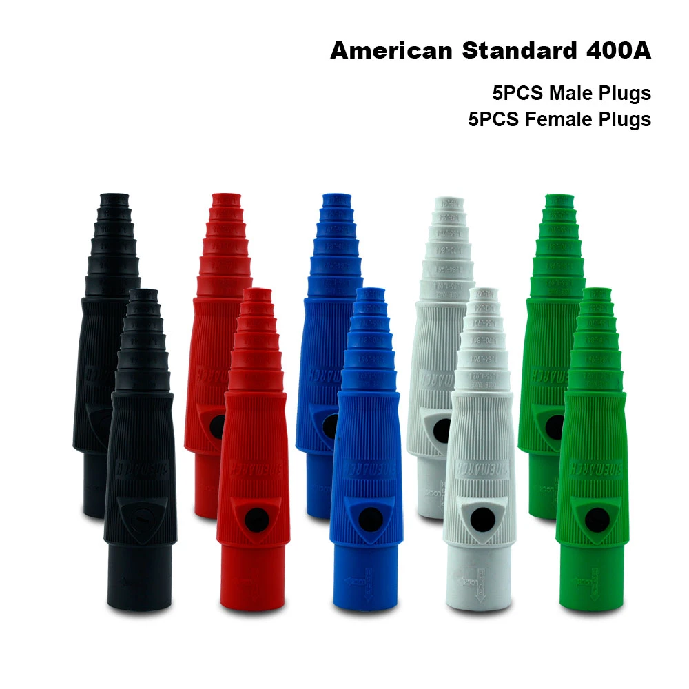 10PCS R LOK 400A Male Female Plug Set Camlock Power Connector Single ...