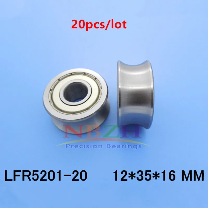 20pcs Lfr5201-20 Lfr5201-20kdd U Groove Pulley Track Guide Roller ...