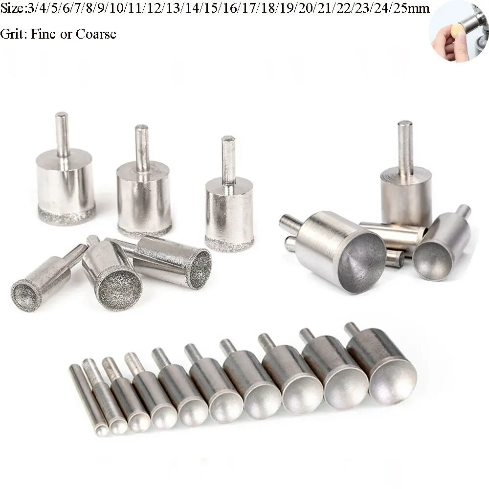 3mm-25mm-Diamond-Burr-Grinding-Bit-Fine-Coarse-Cylinder-Concave-for ...