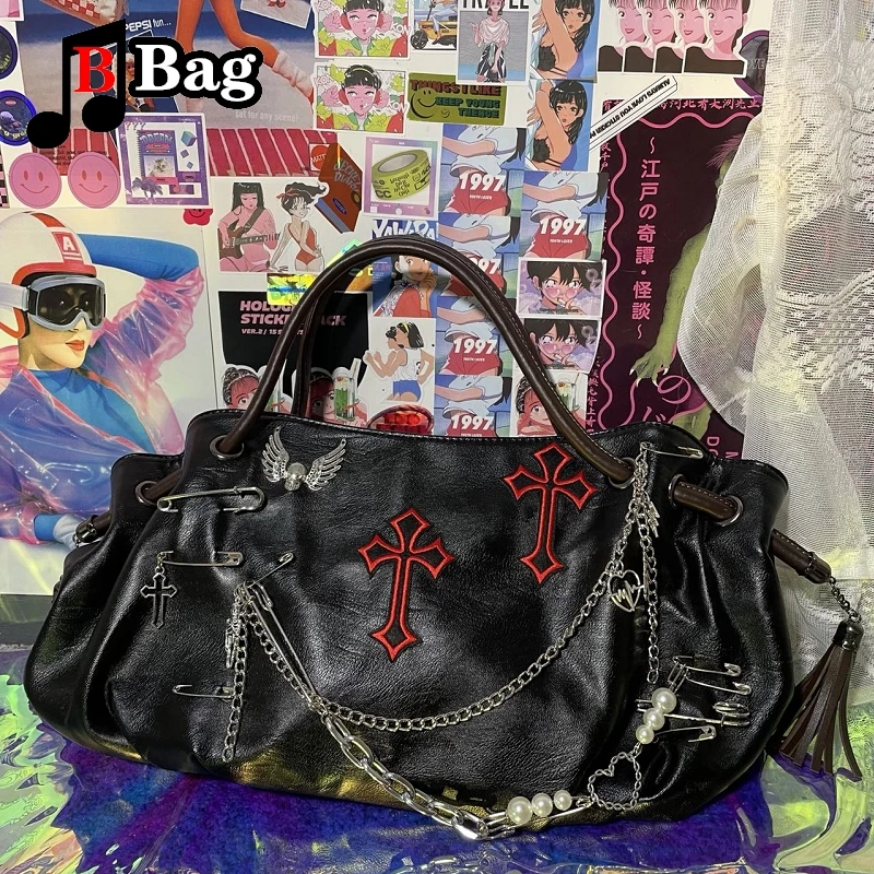 Harajuku Punk Shoulder Bag | Shoulder Bags Handbags | Y2k Harajuku ...