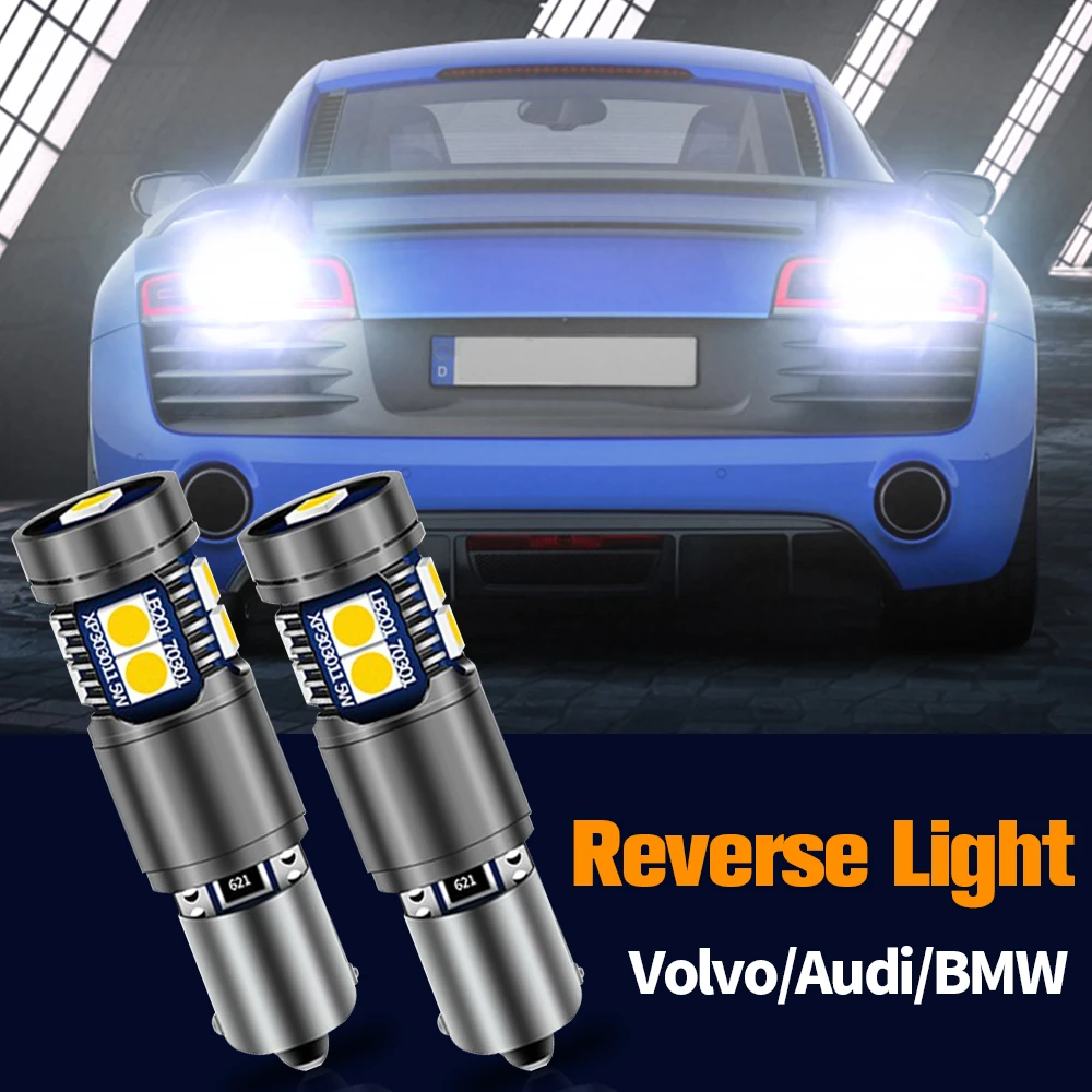 2x LED Reverse Light Canbus H21W BAY9S 64136 For Volvo V90 S60 Audi R8 BMW F30 F80 F31 G30 F90 ...