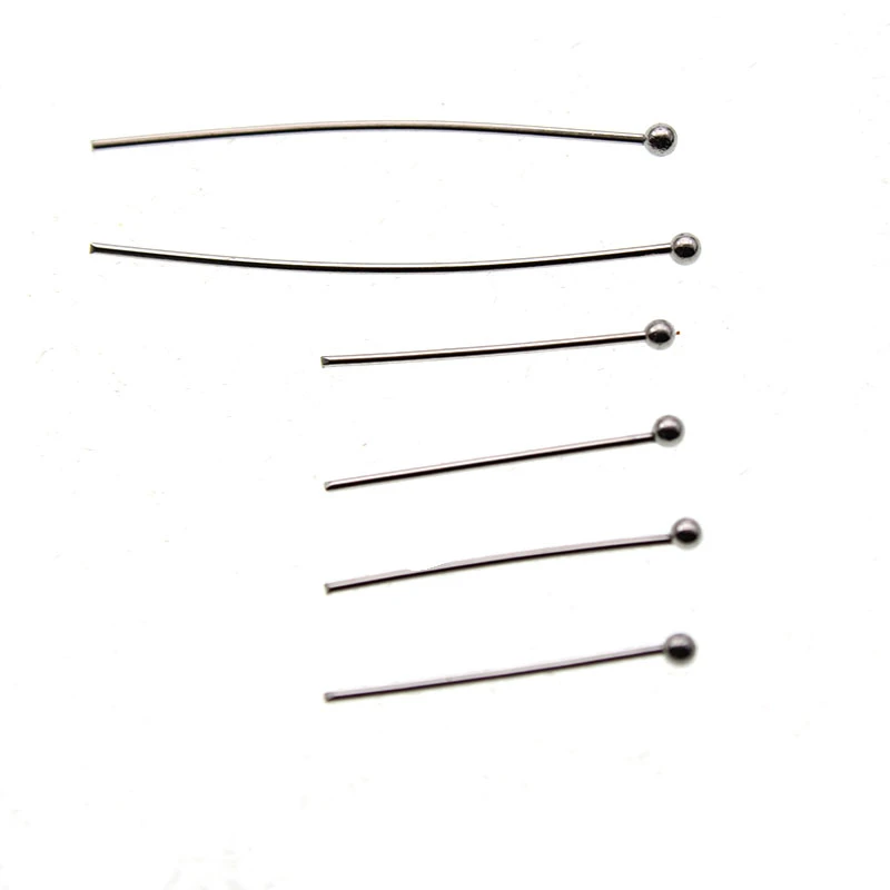50pcs 15 25 30 50mm Stainless Steel Ball Head Pins Needles Beads ...
