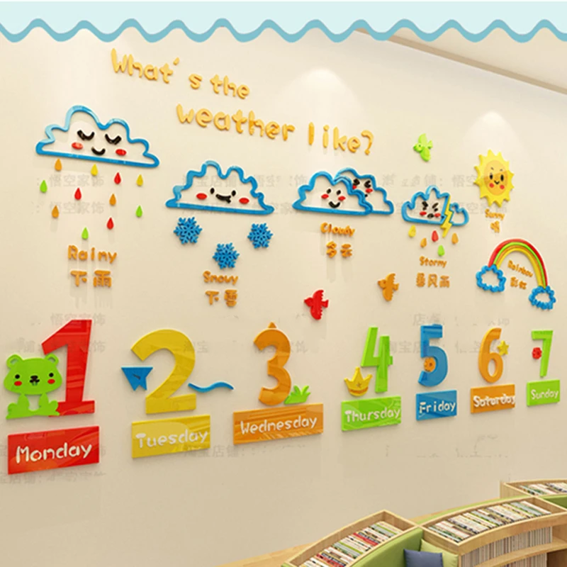 Language Classroom Decoration Wall Stickers Counseling Hosting Class ...