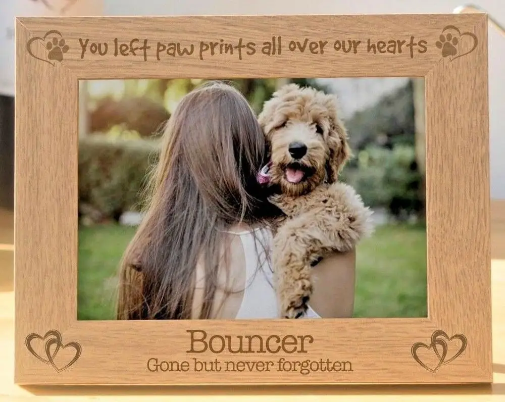 Personalised Dog Photo Frame Gift Keepsake Memorial Gift Dog Memorial
