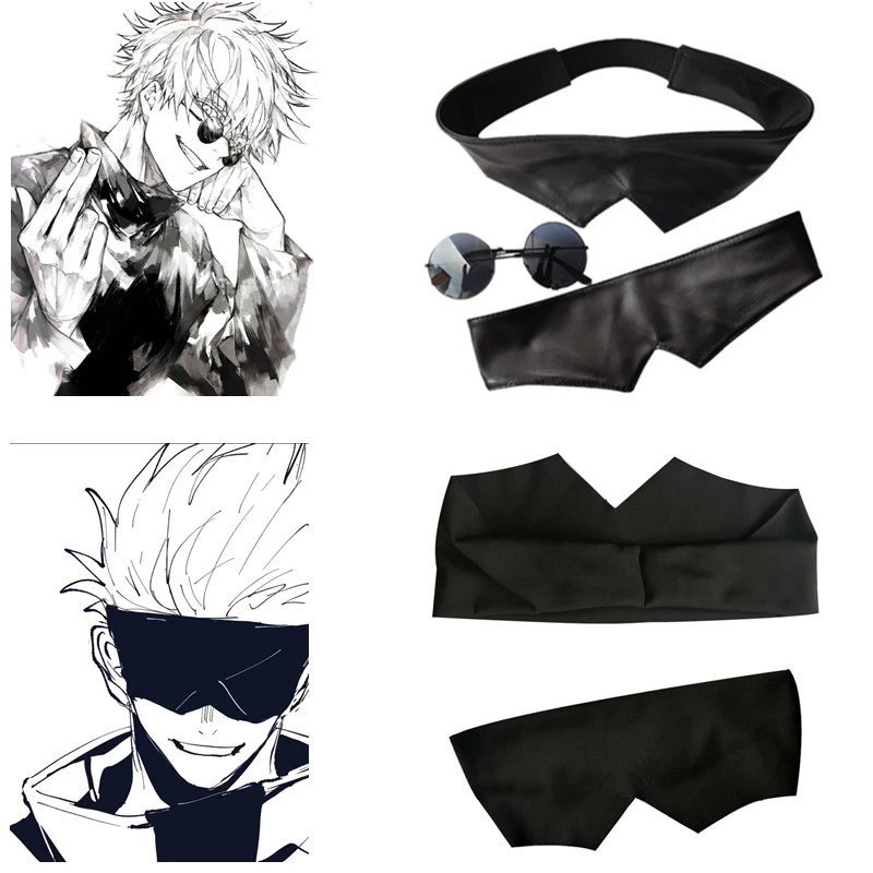 Anime Jujutsu Kaisen Gojo Satoru Headband Cosplay Accessories Eye Mask ...