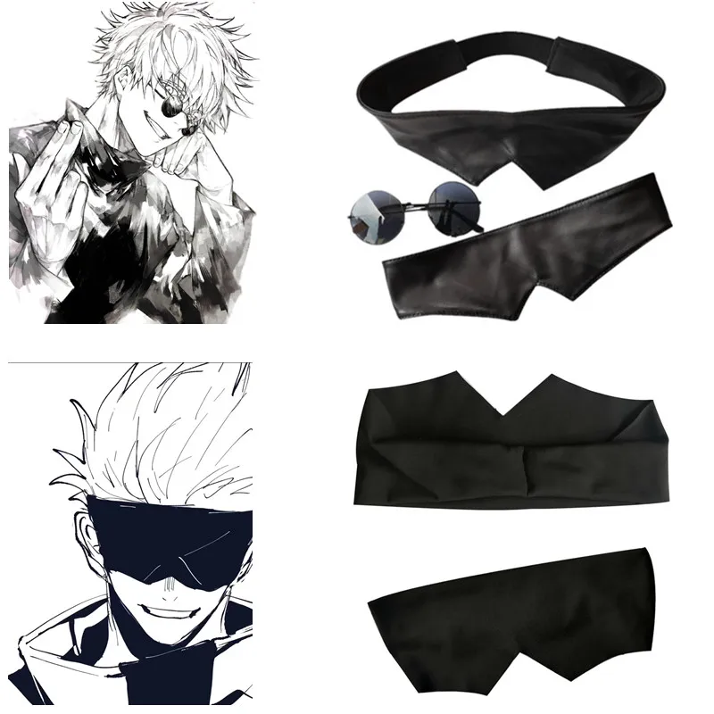 Anime jujutsu kaisen gojo satoru bandana cosplay acessórios máscara de ...