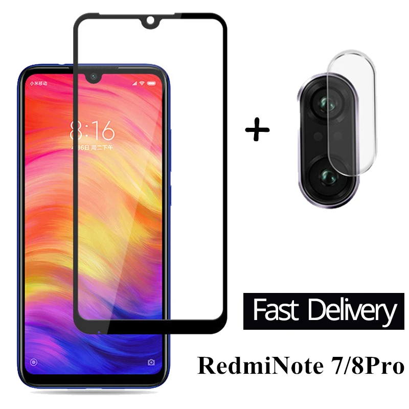2 in 1 Protective Glass For Redmi 7 8 9A Camera Screen Protector ...