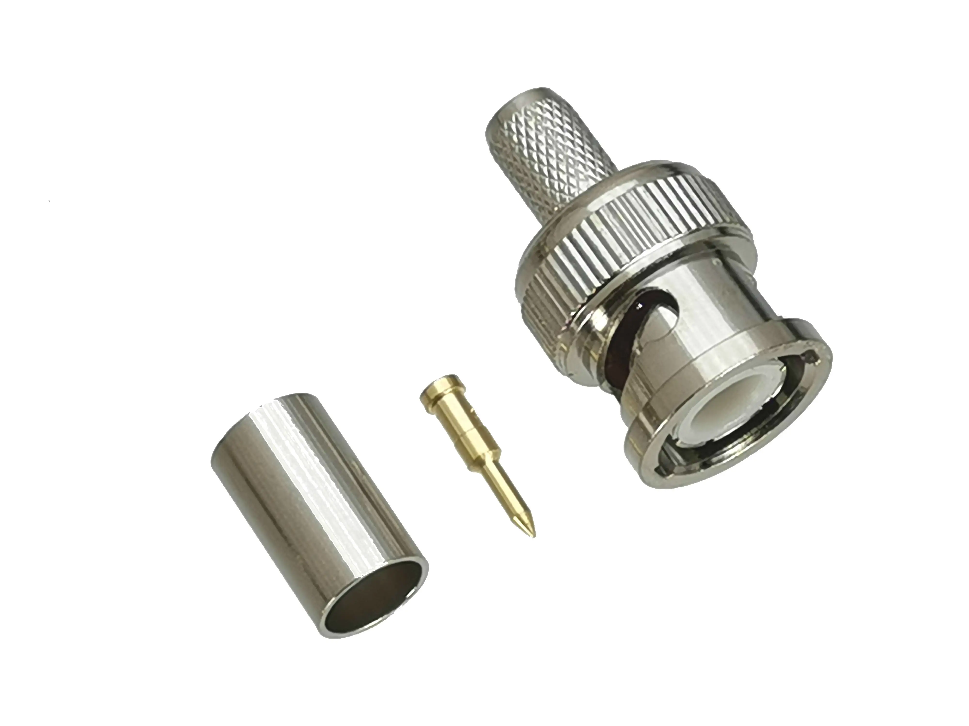 1Pcs Connector BNC Male plug Crimp For RG8X RG-8X LMR240 Cable 50ohm RF Adapter Coaxial High ...