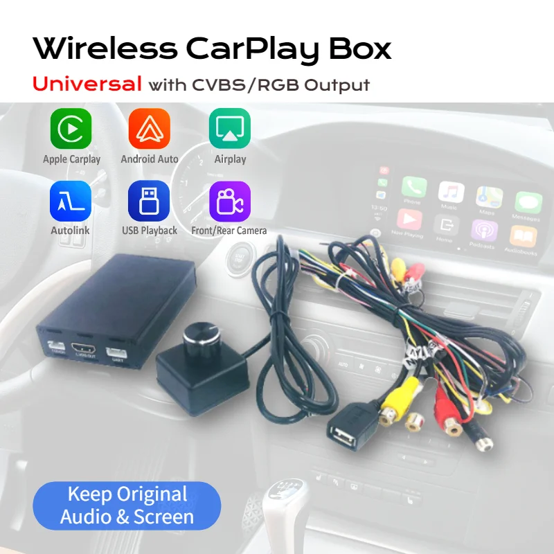 Universal-Wireless-CarPlay-Module-with-Android-Auto-Mirror-Link-CVBS ...