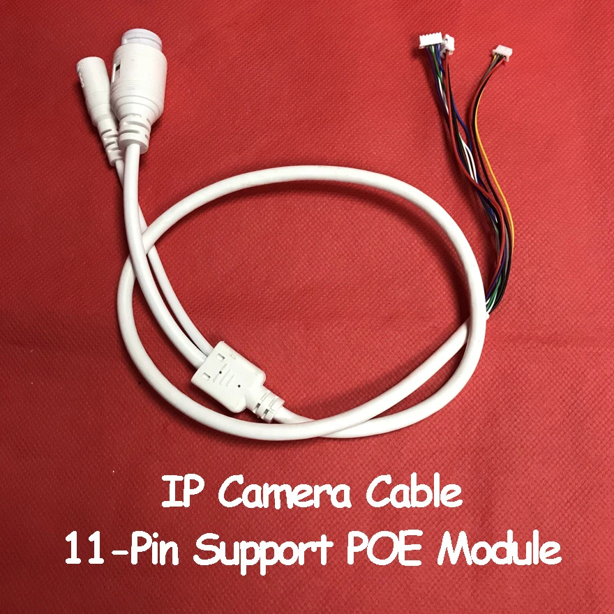 11-Pin POE LAN cable for CCTV IP camera board module with weatherproof ...