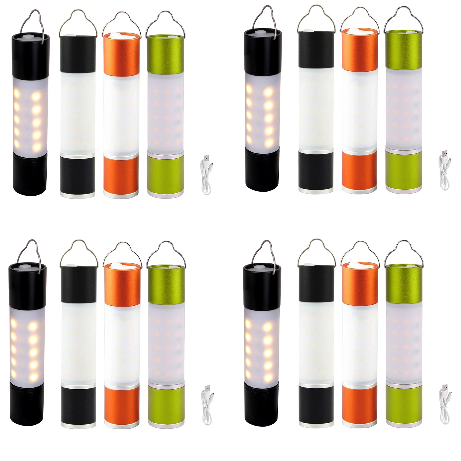1-2-4-5-10pcs-USB-Rechargeable-Hanging-Flashlight-Zoomable-Aluminum ...