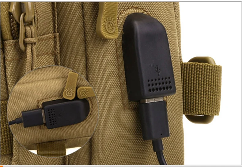 Sacs à dos randonnée,Sac de poitrine tactique USB, sac à bandoulière ...