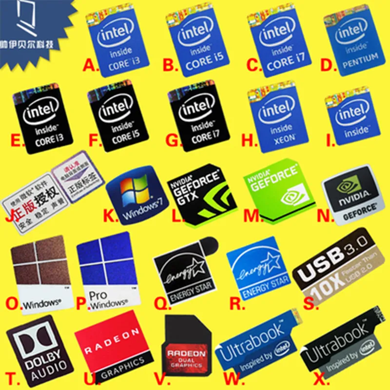 Diy Sticker Decoration Original Four Or Five Generation Cpu4 5 I3 I5 I7 ...