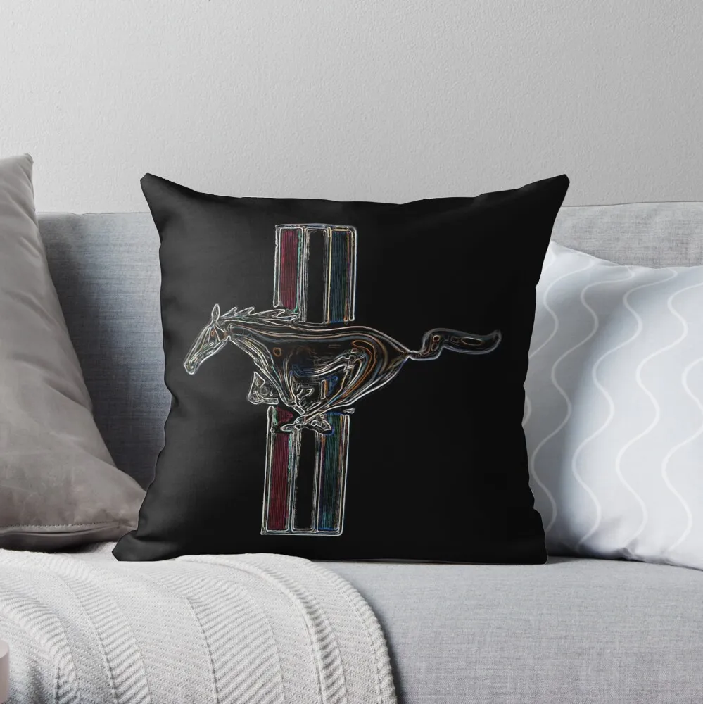 ford-mustang-colored-logo-Throw-Pillow-Pillowcase-Cushion-Cover-Home ...