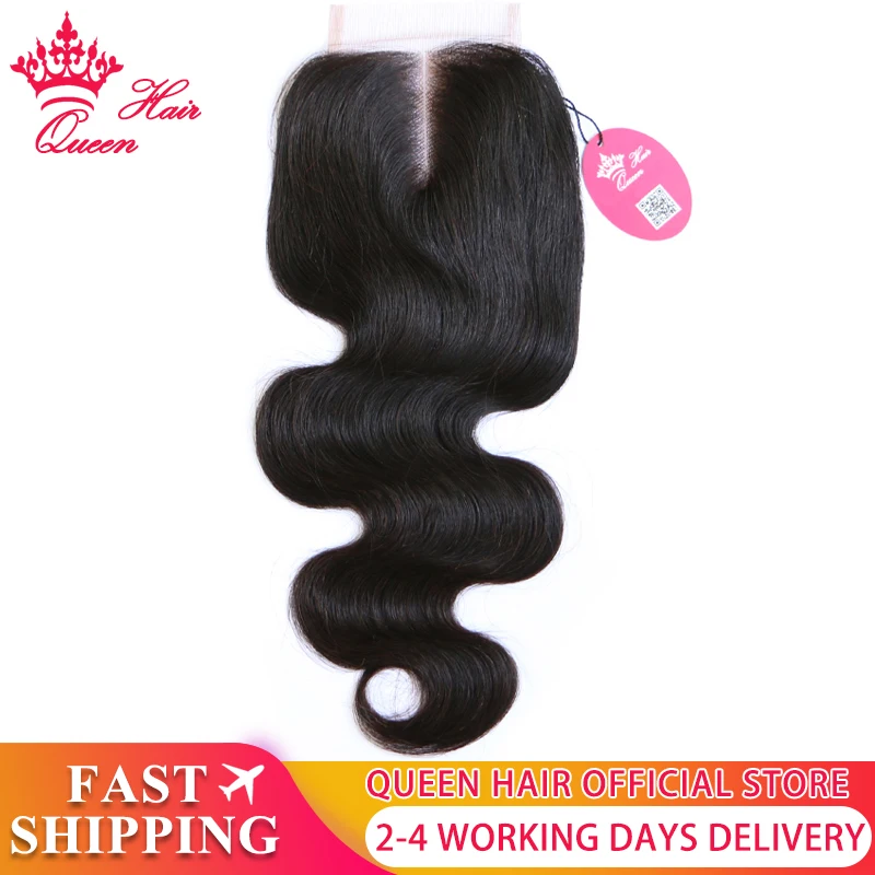 Queen Hair Official Store Swiss Lace Closure 4x4 Brazilian Virgin Human ...