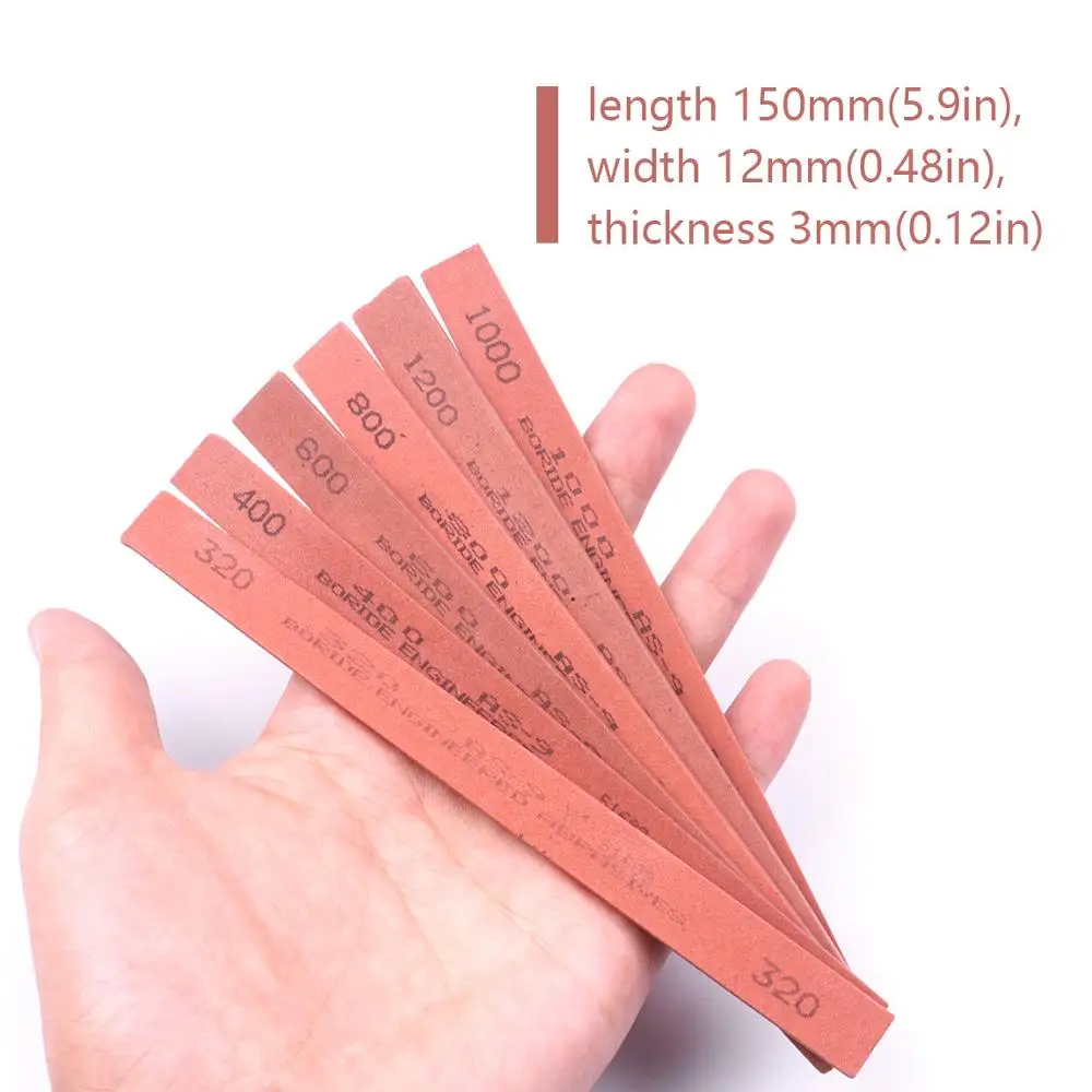 6pcs Oil Stone 320 400 600 800 1000 1200 Grit White Corundum Knife ...