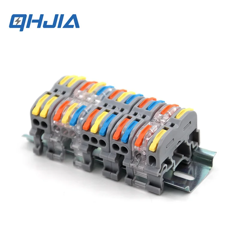 Wire Electrical Din Rail Connectors Fast Universal Compact Conductor ...