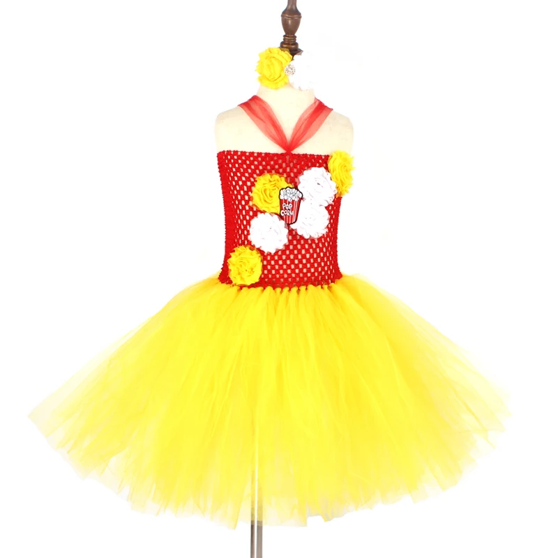 Popcorn Inspired Girls Tutu Dress Cosplay Costume For Kids - AllCosplay.com