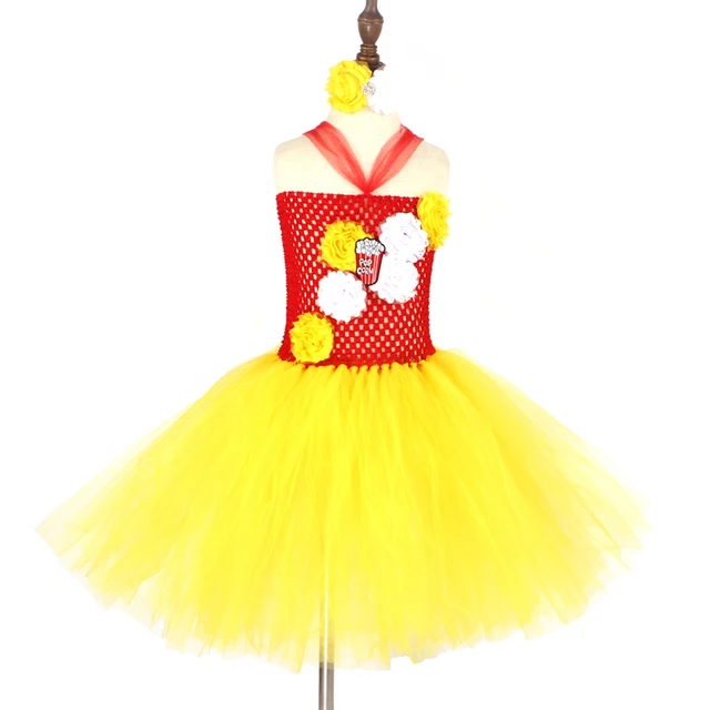 Popcorn Inspired Girls Tutu Dress Cosplay Costume For Kids - AllCosplay.com