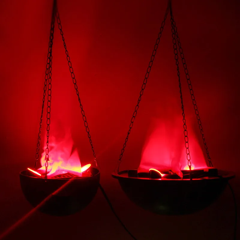 Simulated-3D-Fire-Flame-Lighting-Hanging-Brazier-Lamp-Home-Party-Night ...