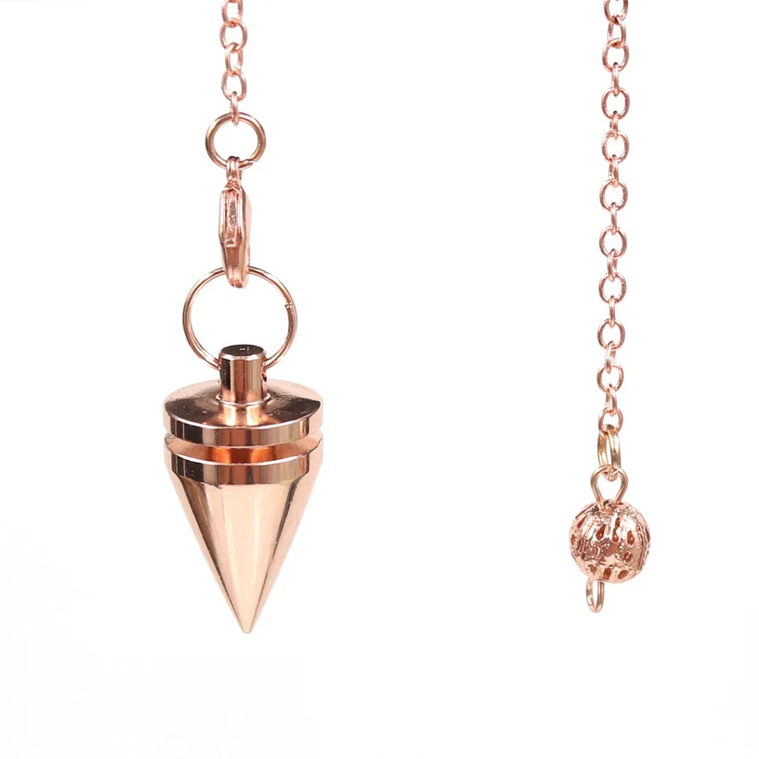 Colgante de pirámide de Metal, cadena de eslabones, péndulo, concentración de gravedad, cono de ...