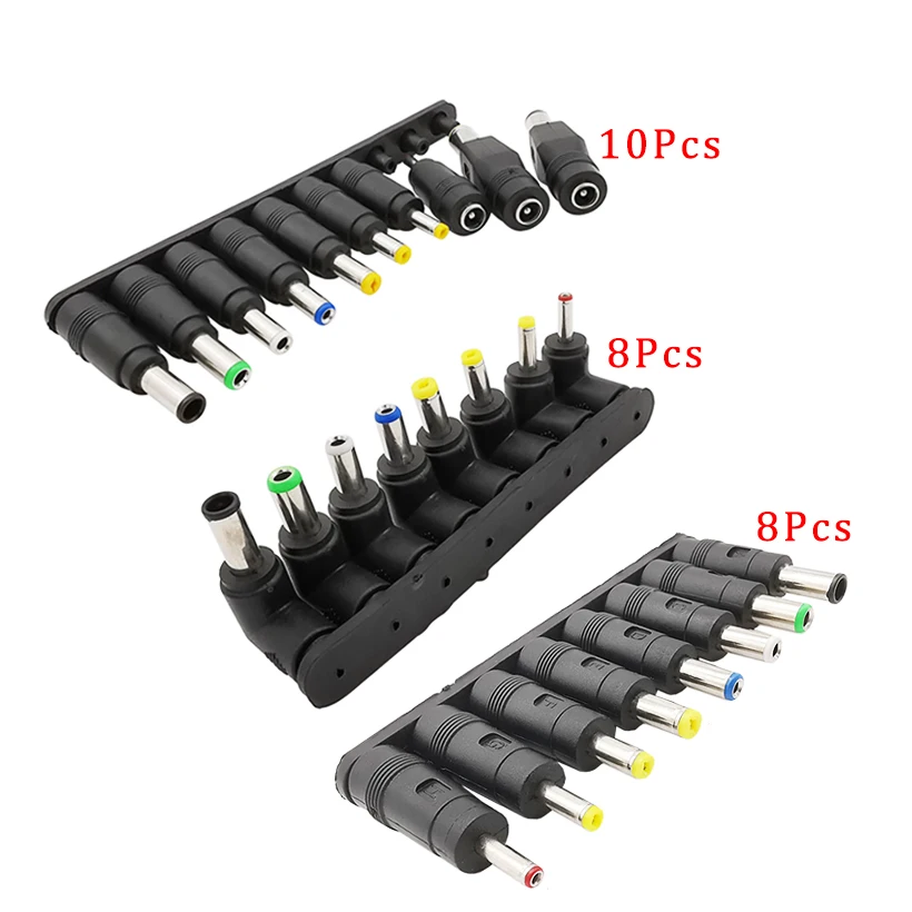 1Set Universal Laptop DC Jack Power Supply Multi-function Connector 5 ...