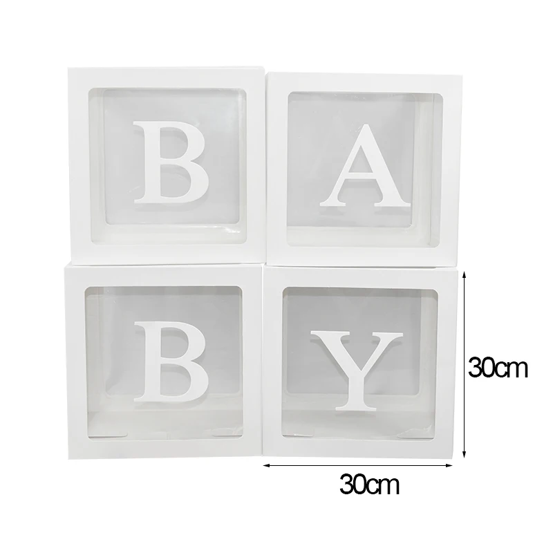 Baby Transparent Box Storage Balloon Baby Shower Decorations Kids Baby ...