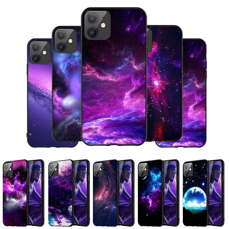 Purple Space Star Phone Case for iPhone 5 5s 6 6s 7 8 6 6s 7 8 Plus X ...