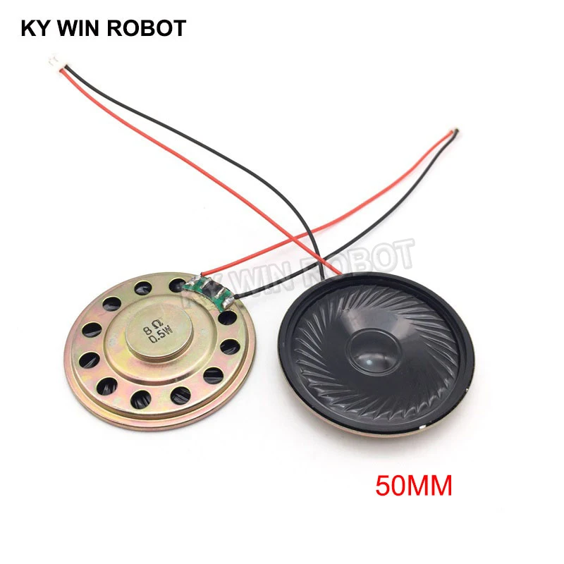 2pcs New Ultra-thin speaker 8 ohms 0.5 watt 0.5W 8R speaker Diameter 50MM 5CM thickness 5MM with ...